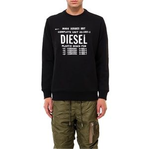 Diesel | Sweaters | Diesel Logo Printed Sweatshirt | Poshmark